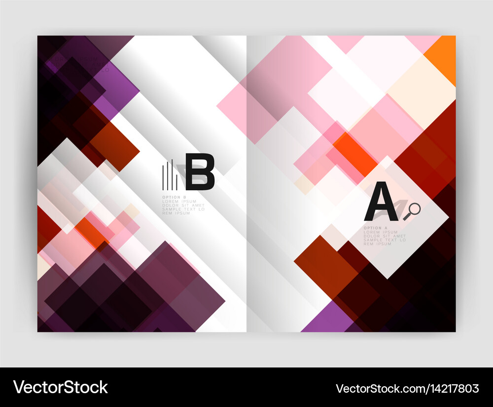 Square design corporate business flyer Royalty Free Vector