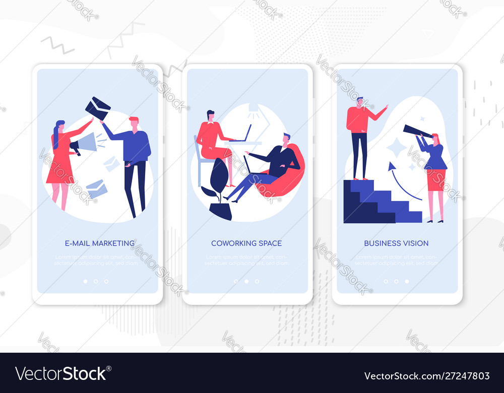 Working process - set web pages Royalty Free Vector Image