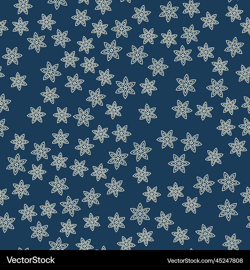 A seamless pattern of gold snowflakes falling Vector Image