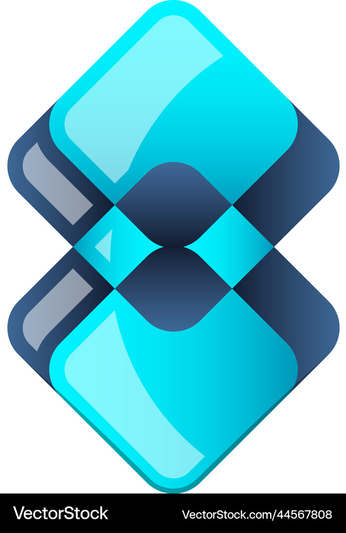 Abstract layers square logo in trendy and minimal Vector Image