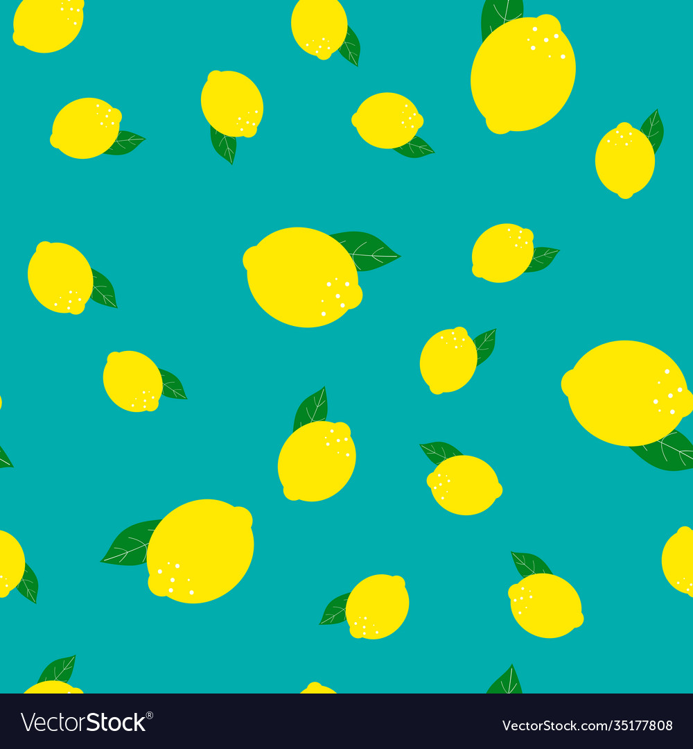 Abstract lemon seamless pattern background Vector Image