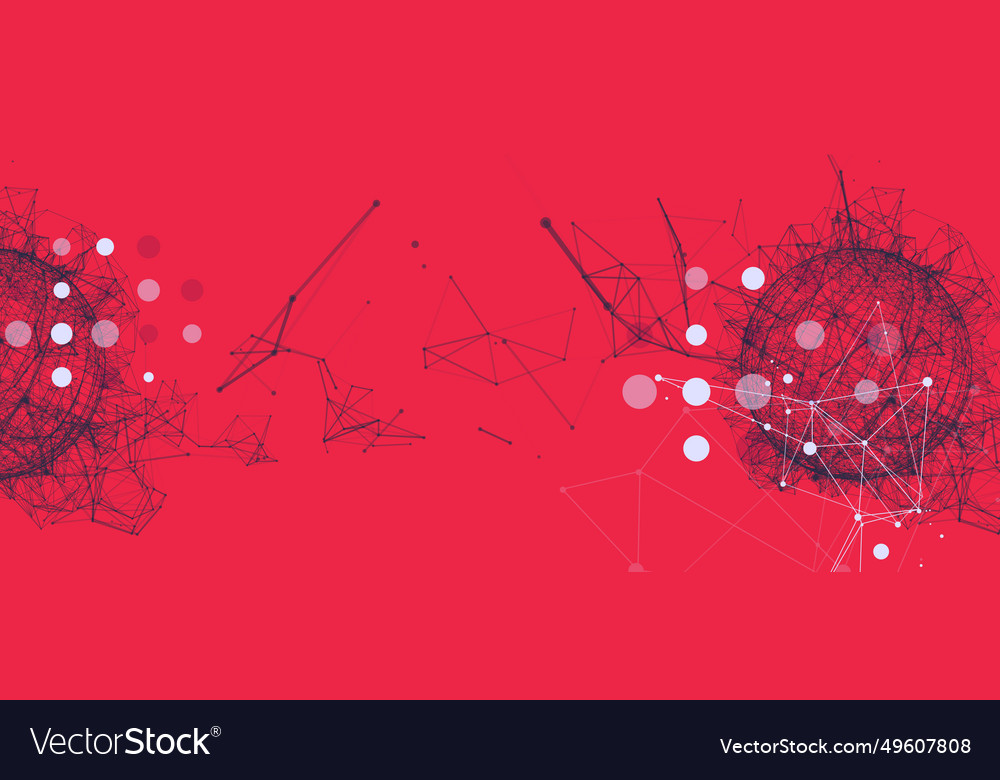 Abstract Sphere Background With Plexus Effect 3d Vector Image