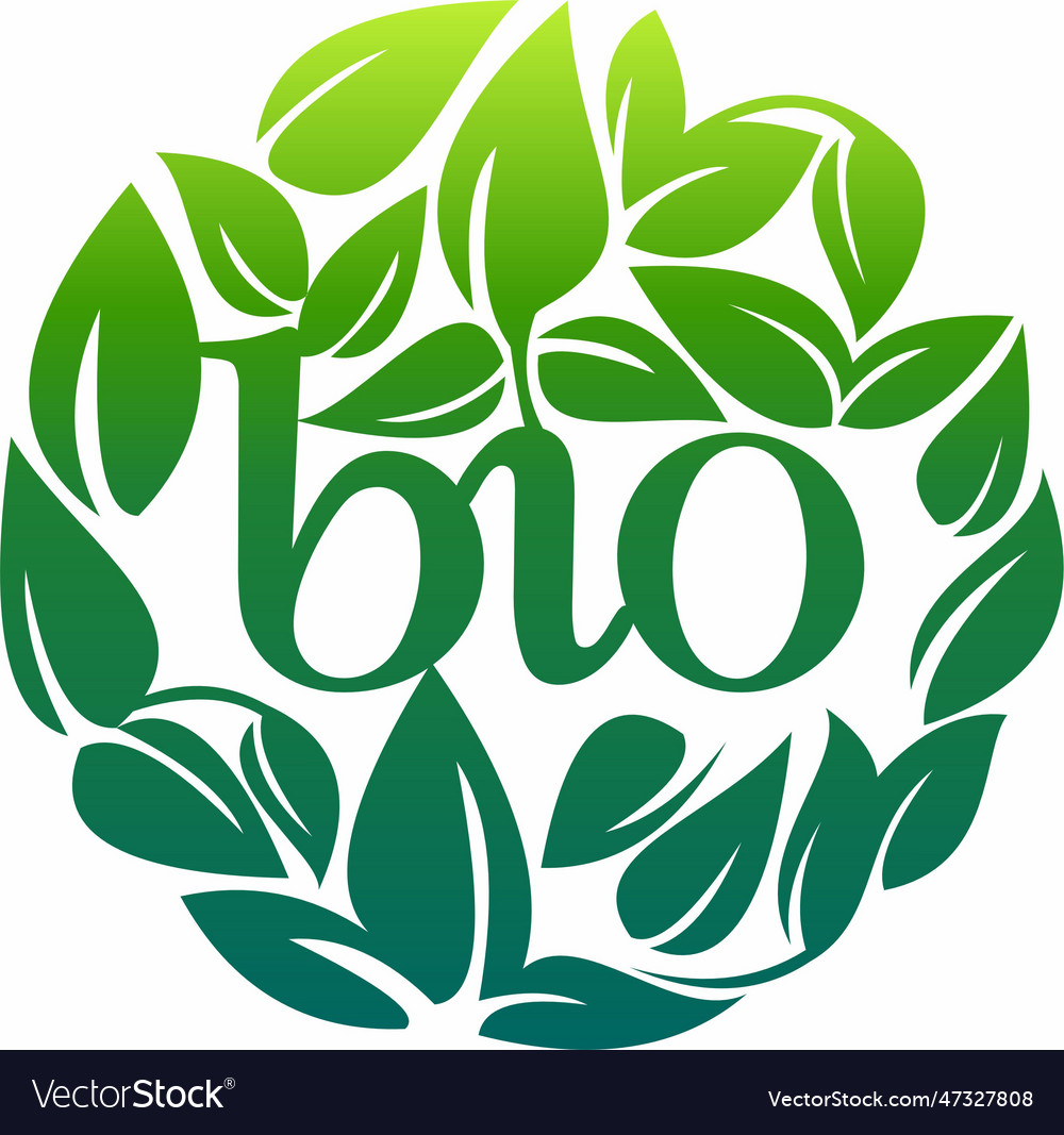 Bio leaf Royalty Free Vector Image - VectorStock
