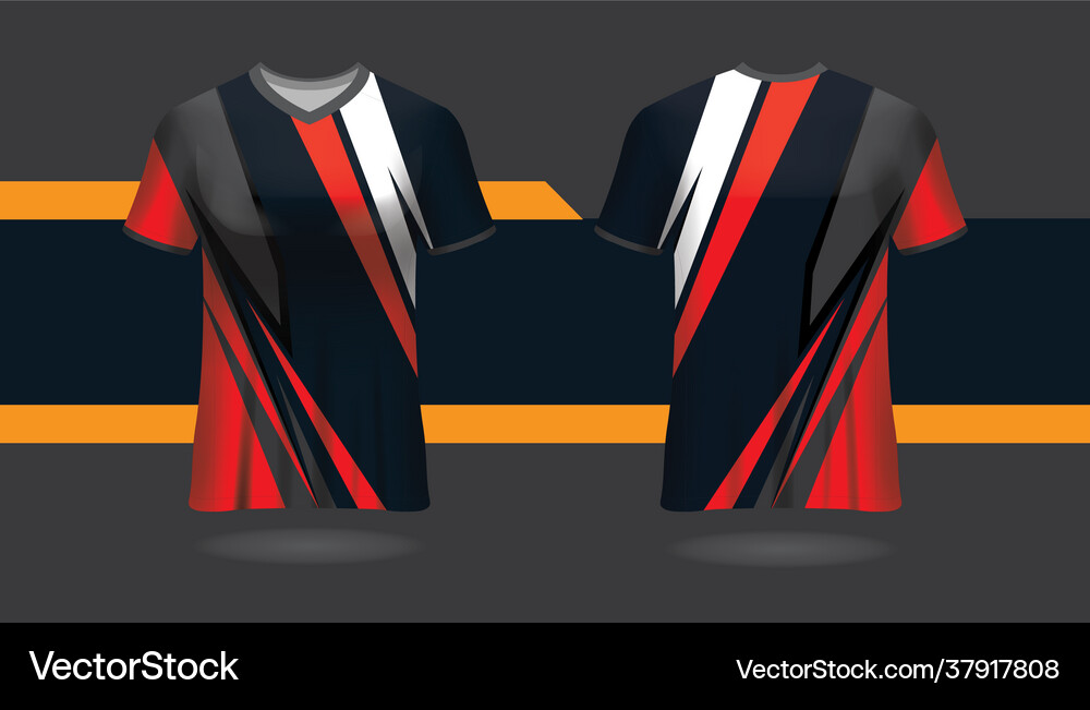 Club shirt design uniform front and back Vector Image