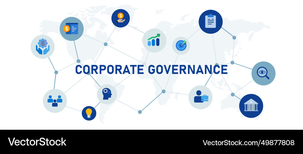 Corporate governance system business company Vector Image