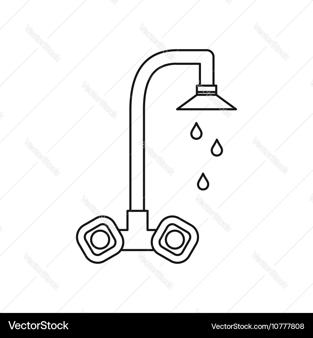 Dripping tap icon outline style Royalty Free Vector Image