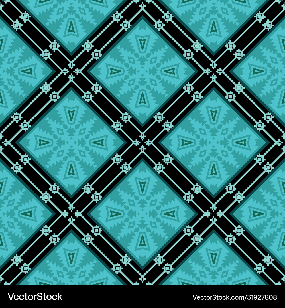 Ethnic colorful rhombus seamless pattern tribal Vector Image