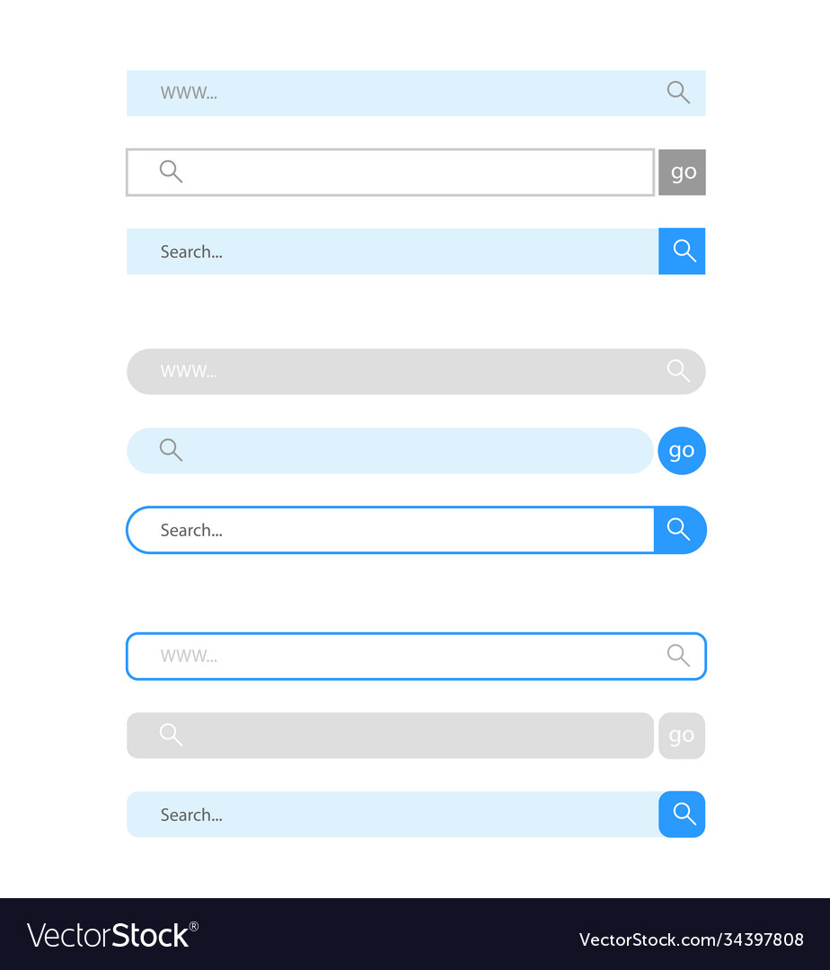 Search bar template for internet searching design Vector Image