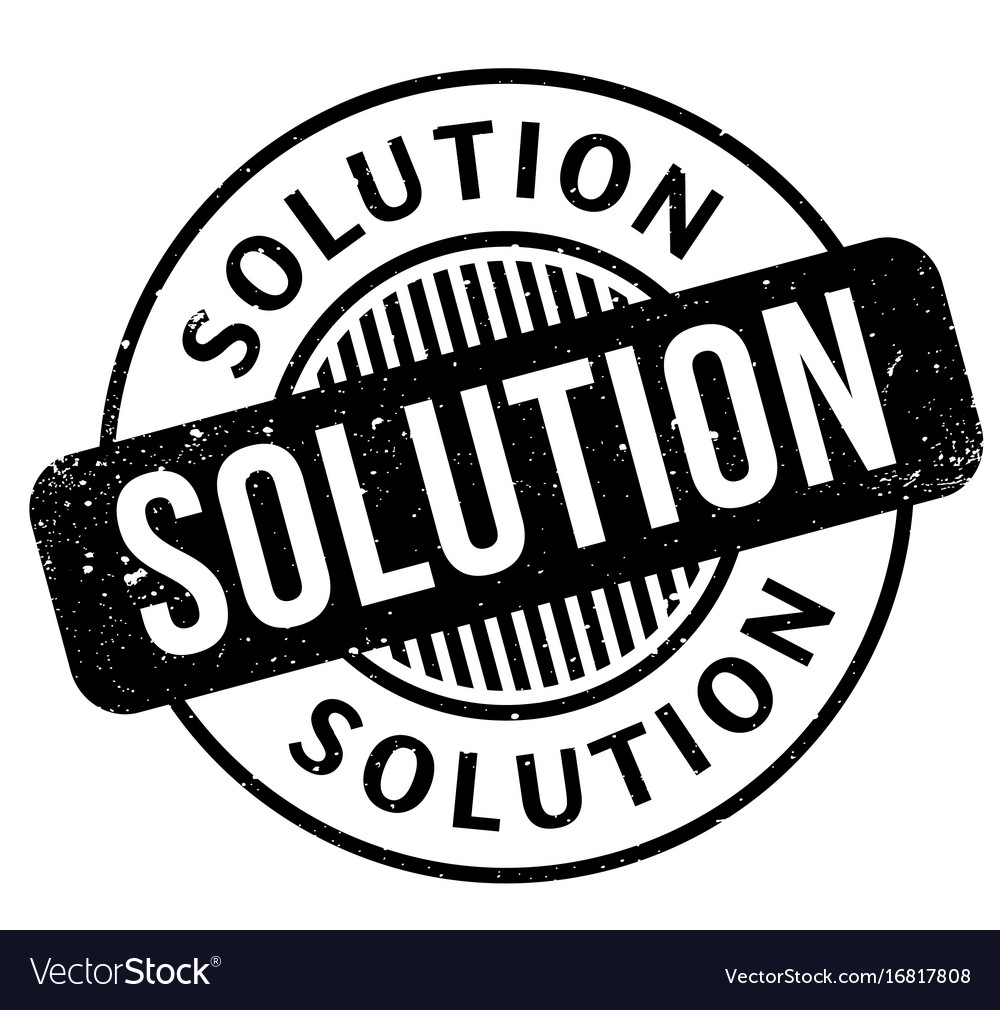 Solution rubber stamp Royalty Free Vector Image