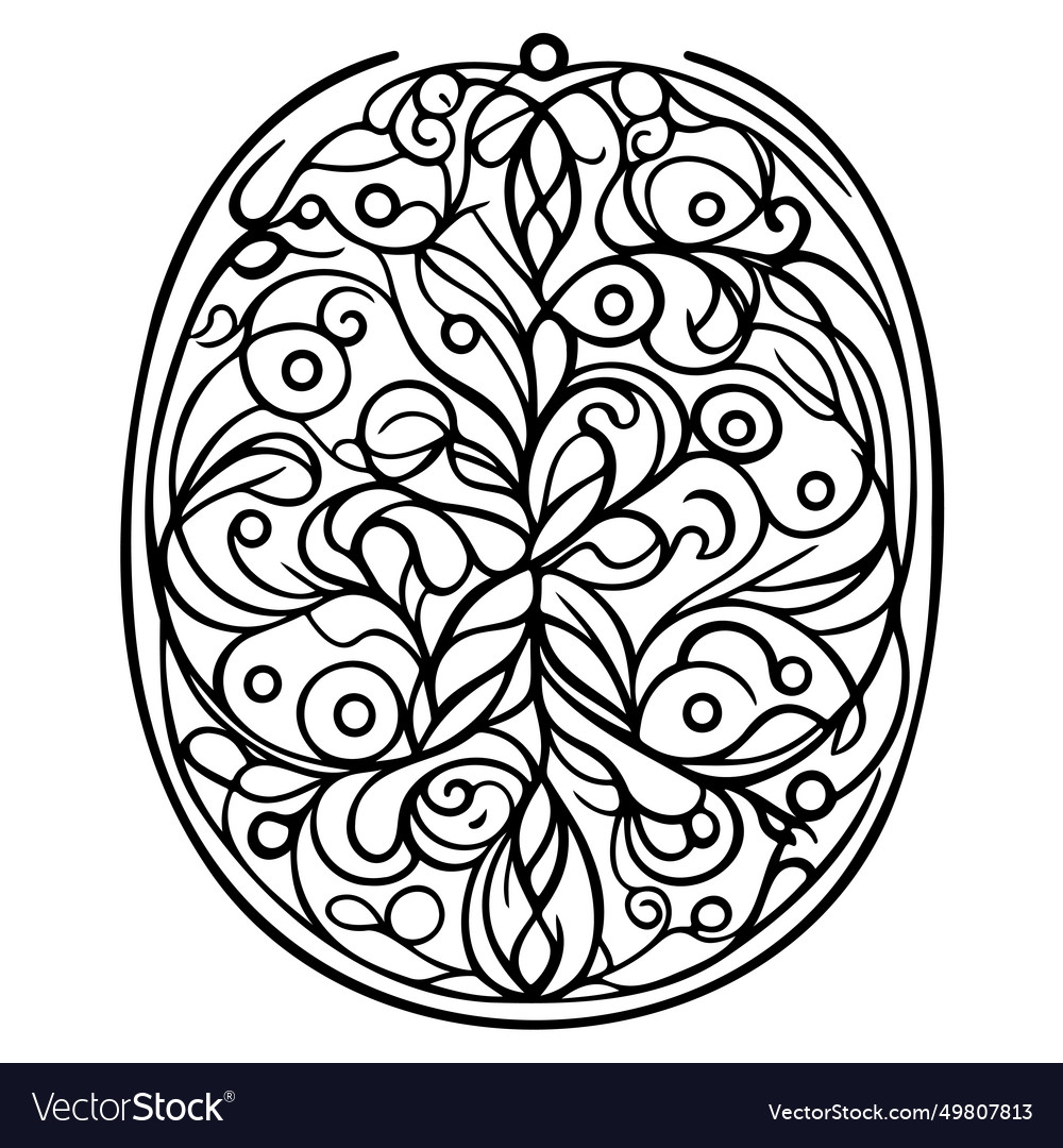 Batik pattern ornament design element Royalty Free Vector