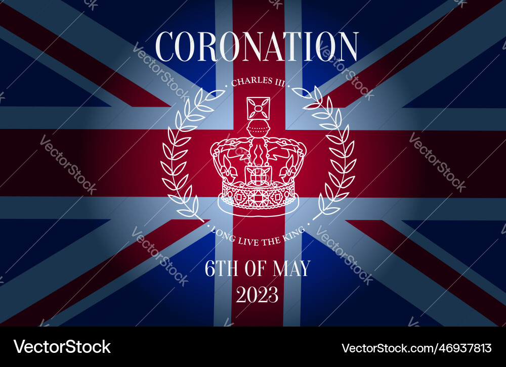 Charles the third coronation banner or greeting Vector Image