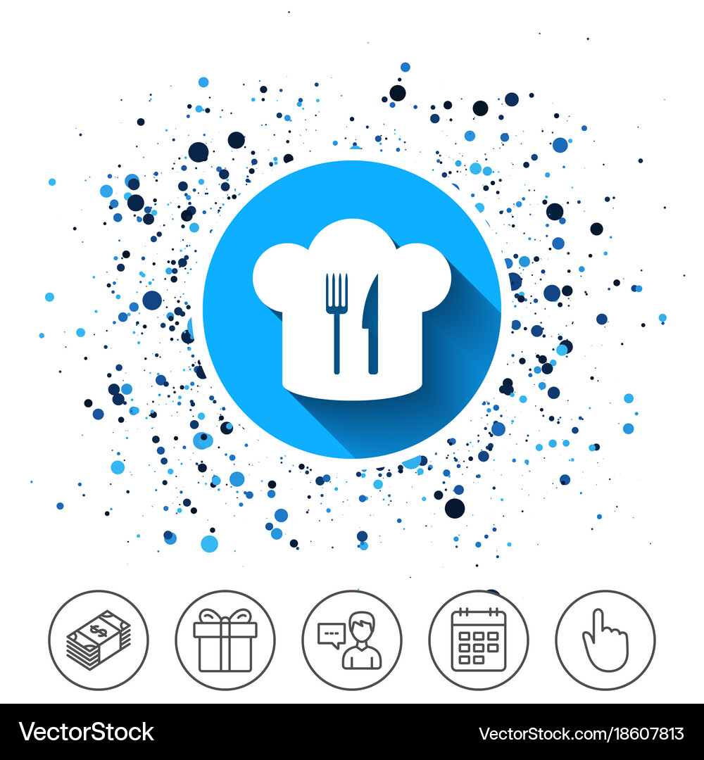 Chef hat sign icon cooking symbol Royalty Free Vector Image