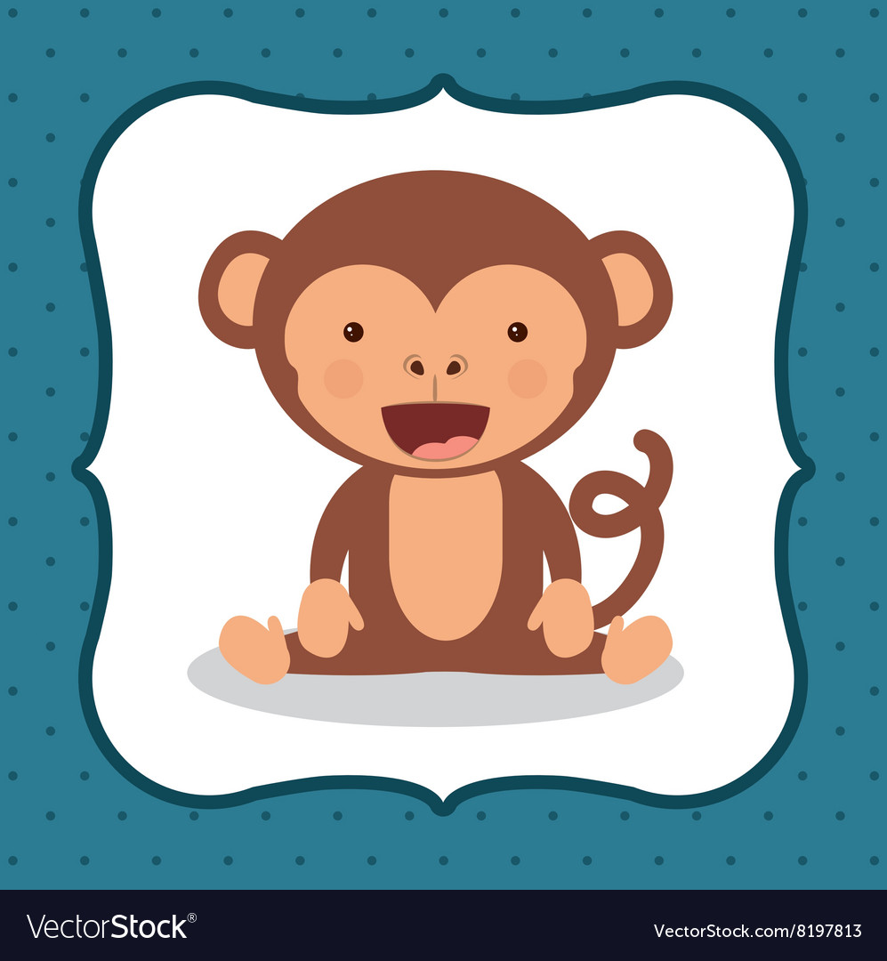 Cute monkey design Royalty Free Vector Image - VectorStock