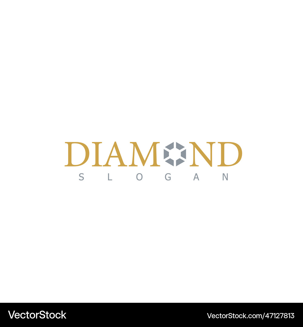 Diamond logo luxury premium brand Royalty Free Vector Image