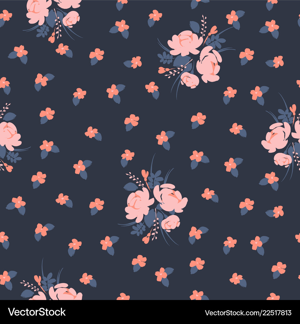 Floral abstract seamless pattern design Royalty Free Vector