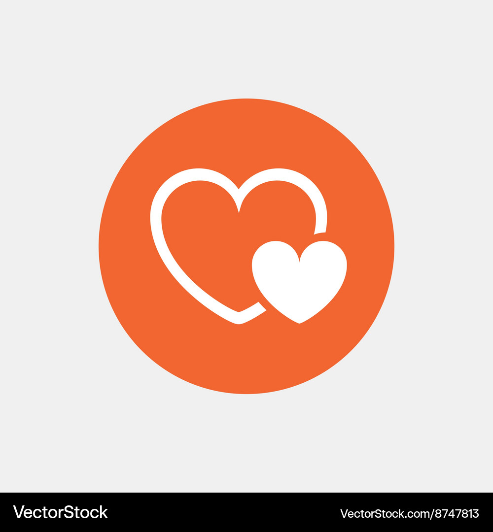 Hearts sign icon love symbol Royalty Free Vector Image
