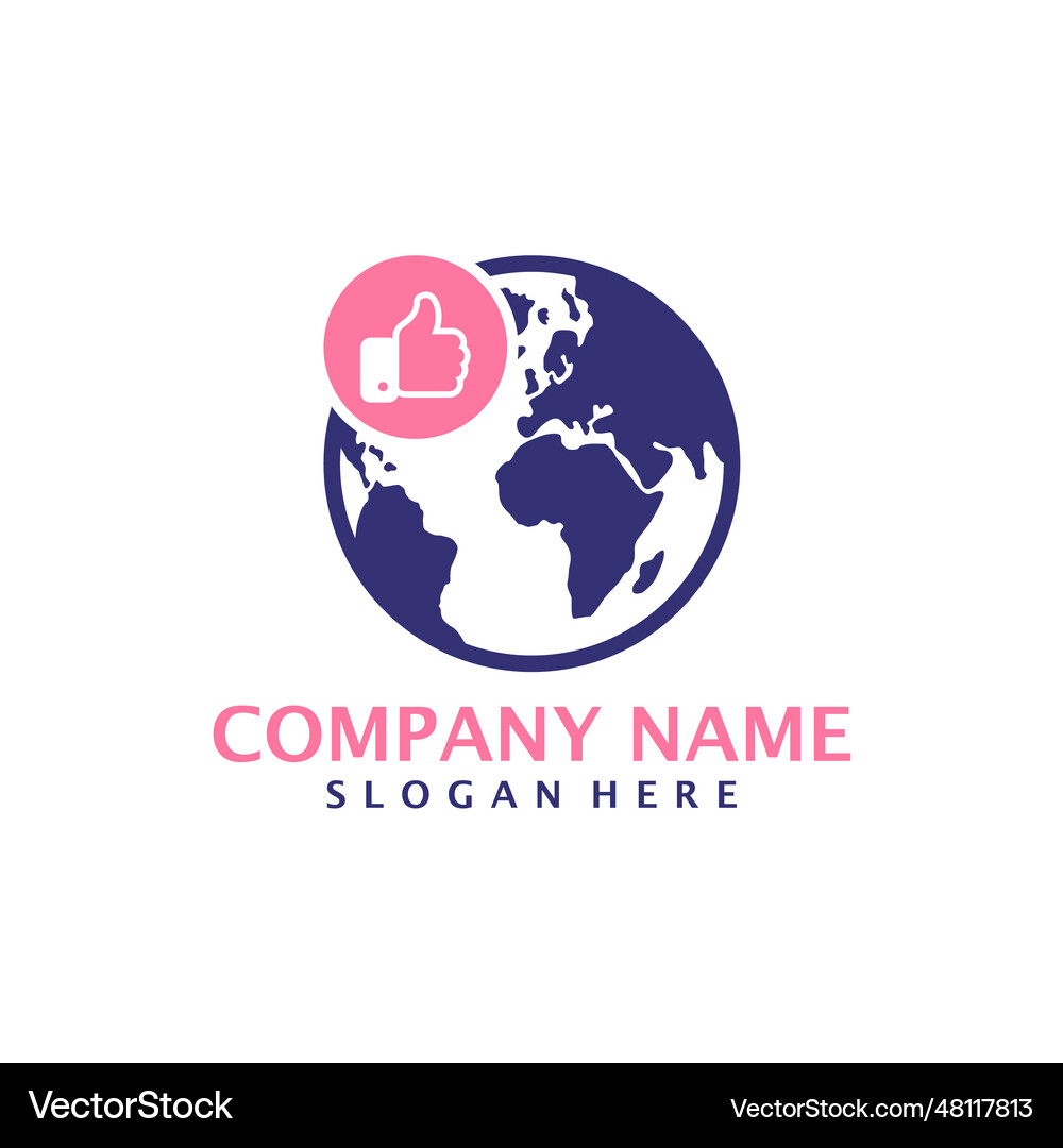 Like world logo design good world logo design Vector Image