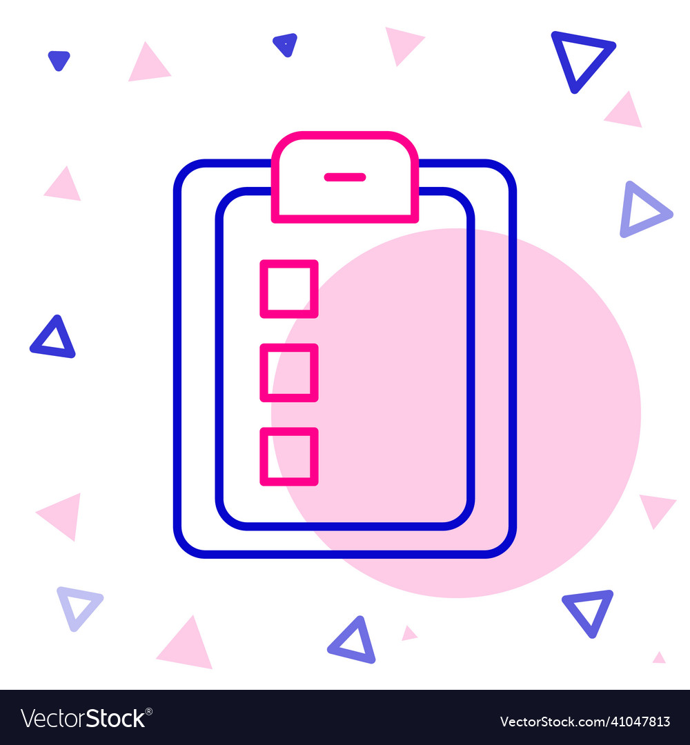 Line online quiz test survey or checklist icon Vector Image