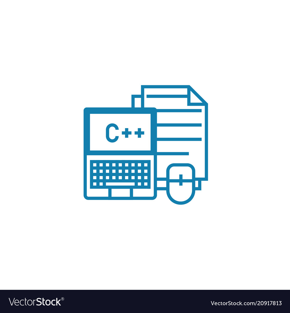 Program coding linear icon concept coding Vector Image Program coding linear icon concept coding Vector Image