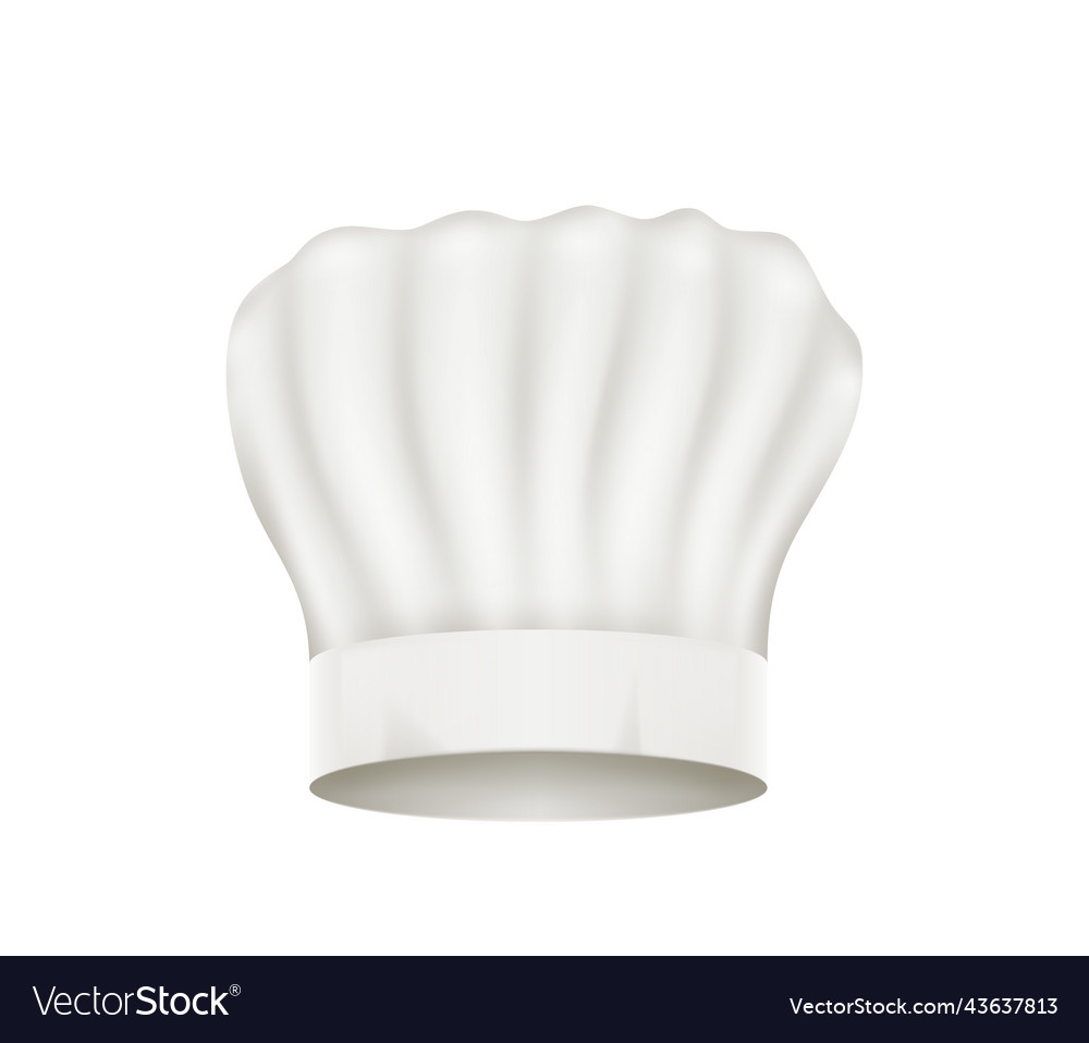 Realistic chef hat cook cap and baker toque Vector Image