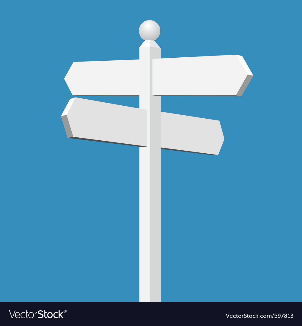 Sign post Royalty Free Vector Image - VectorStock