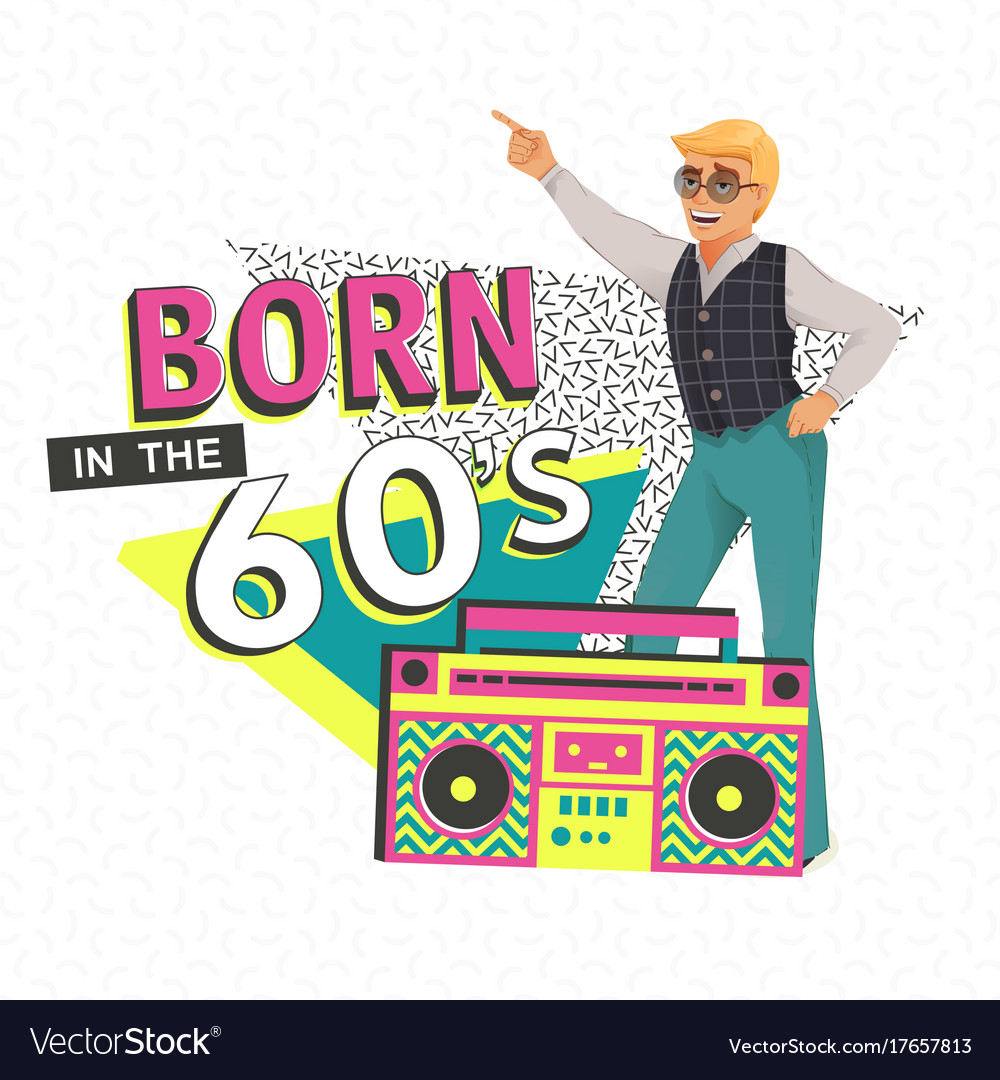 Template memphis poster Royalty Free Vector Image