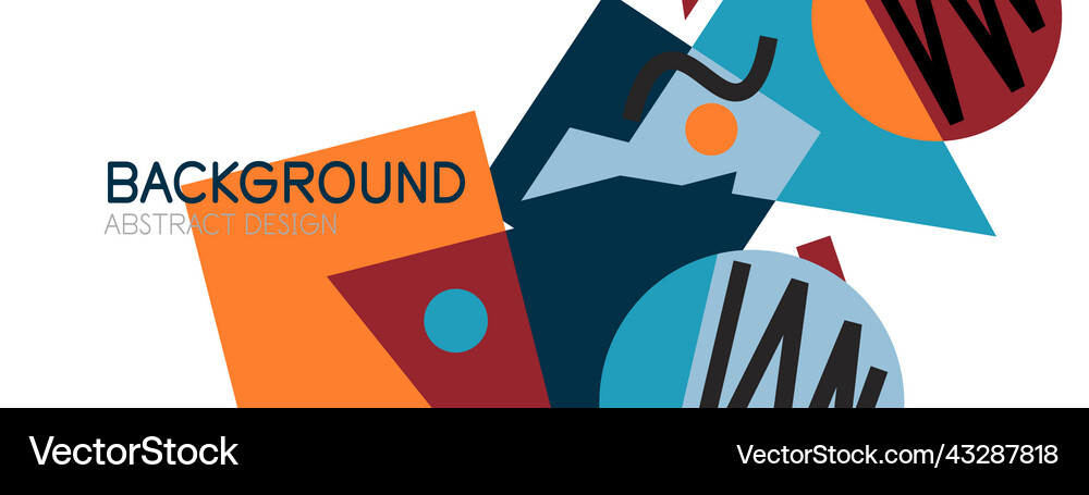Abstract background with blocks lines geometric Vector Image