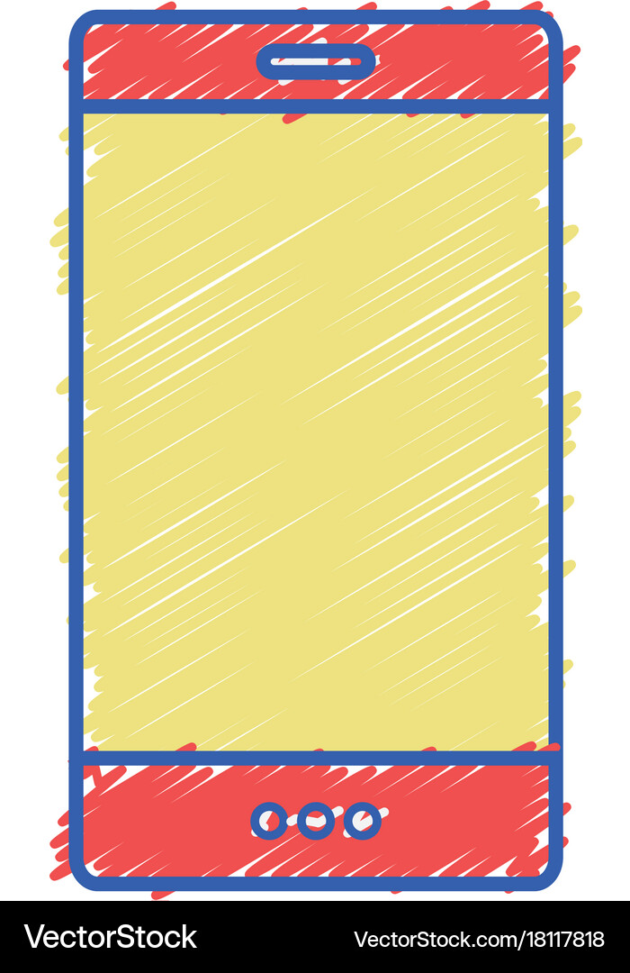 Color smartphone technology to call and talk Vector Image