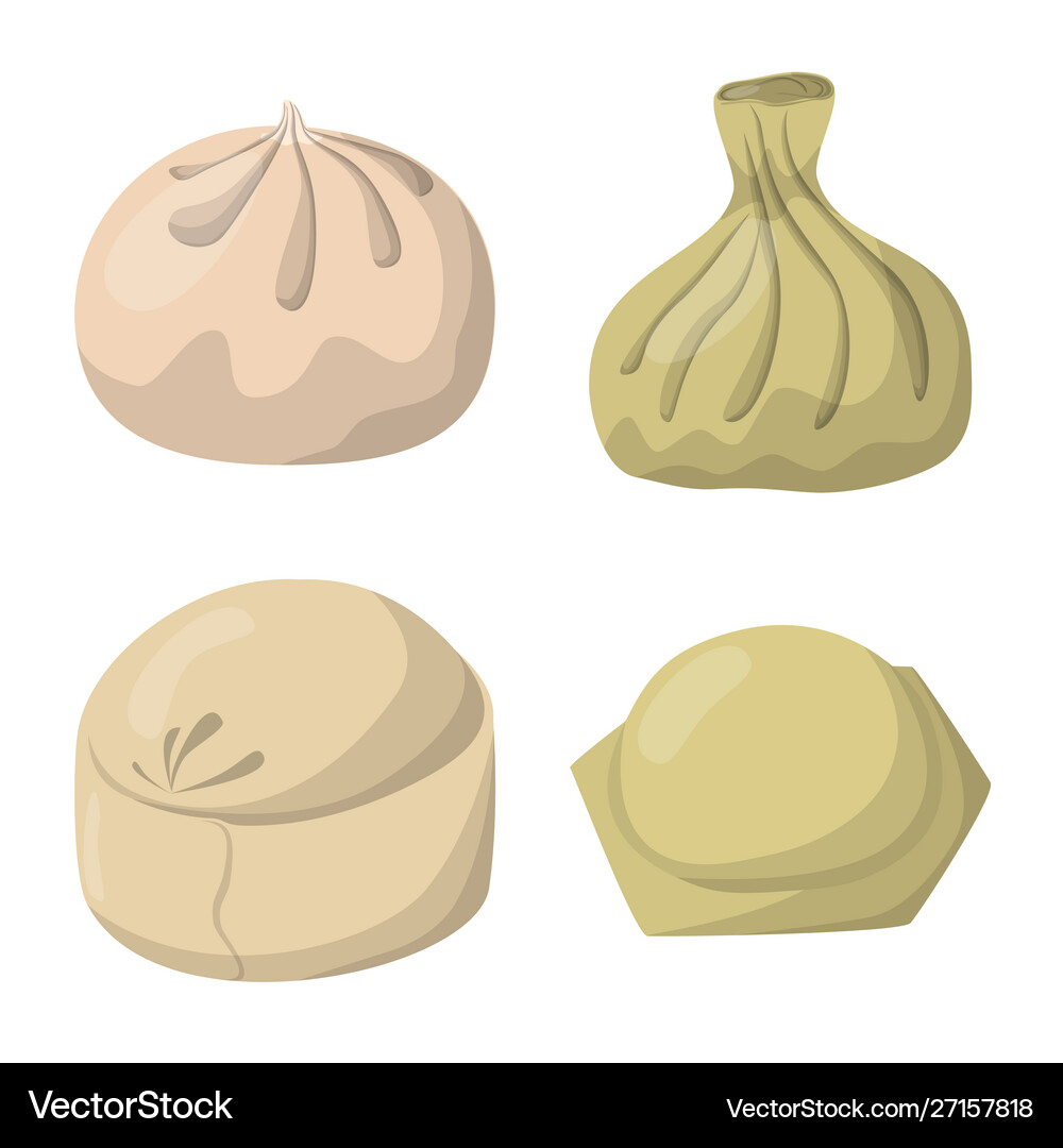 Dumplings and food icon Royalty Free Vector Image