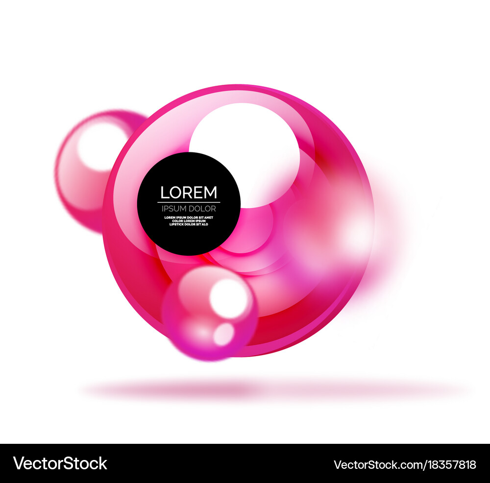 Glass bubble banner template Royalty Free Vector Image