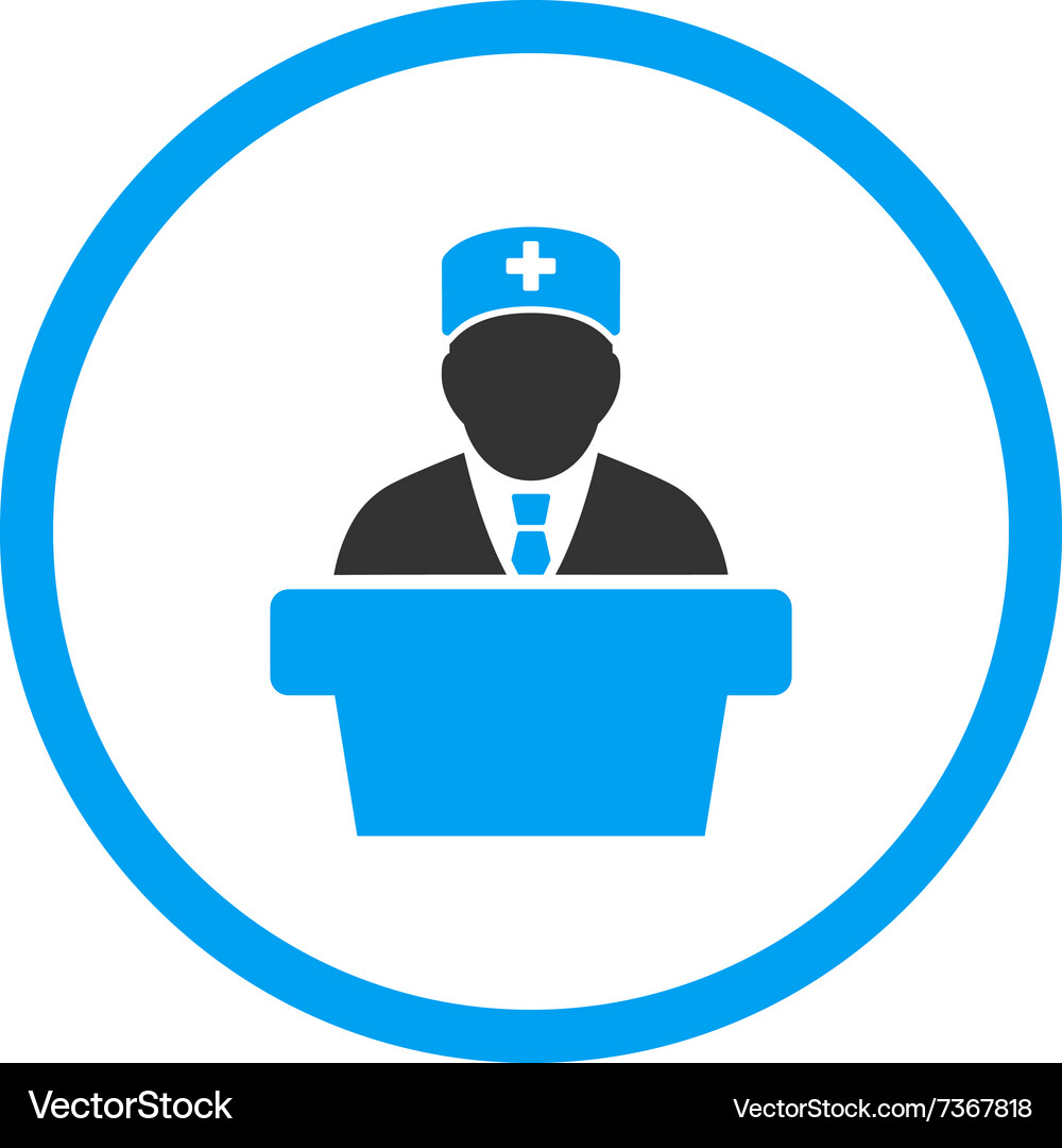 Health Care Official Rounded Icon Royalty Free Vector Image