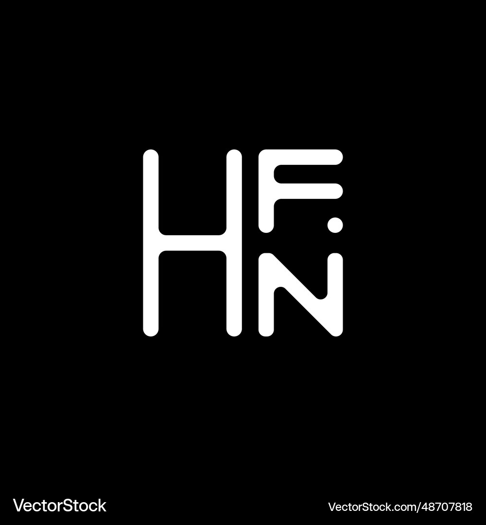 Hfn letter logo design simple and modern Vector Image