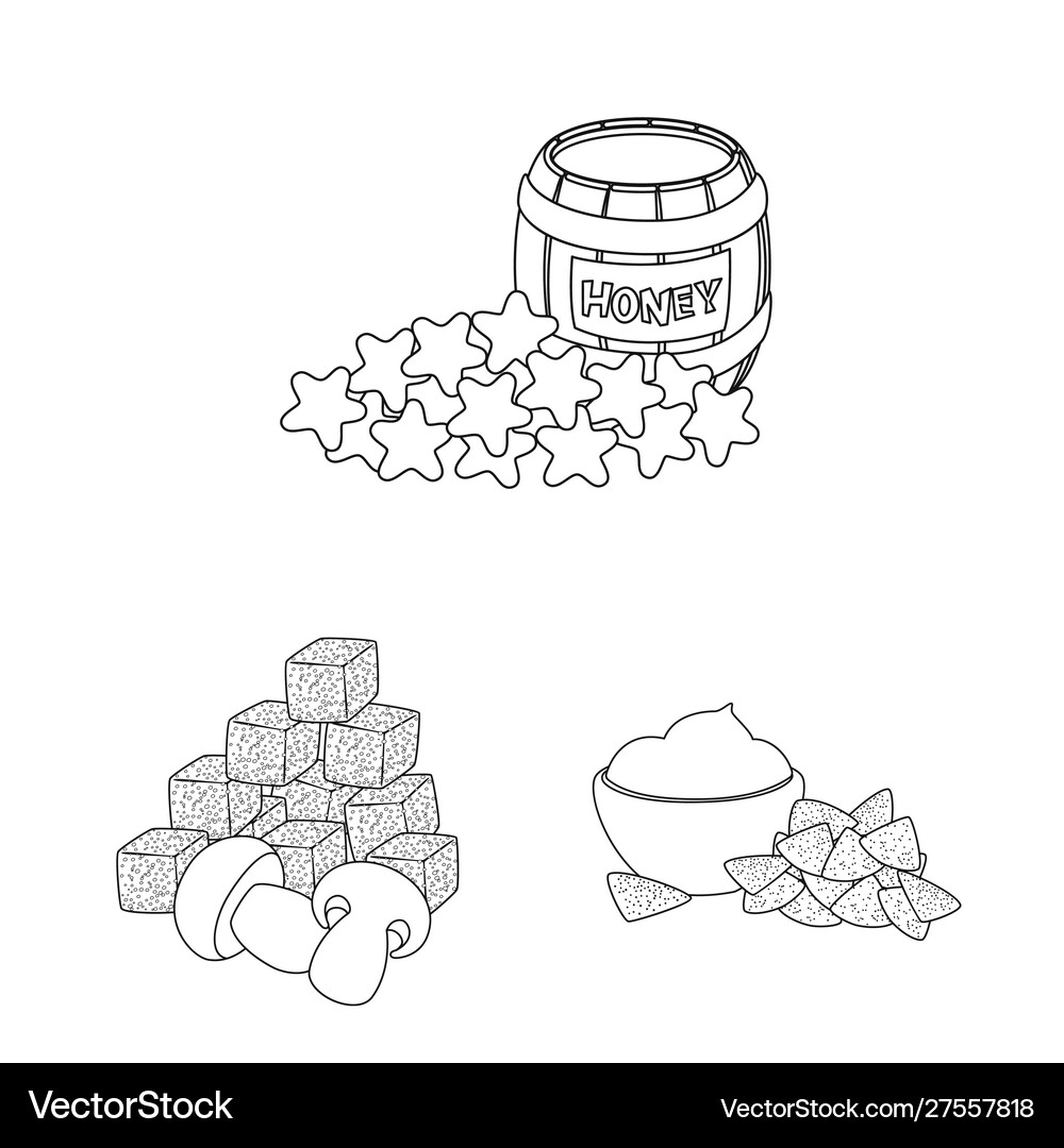 Isolated object taste and crunchy sign Royalty Free Vector