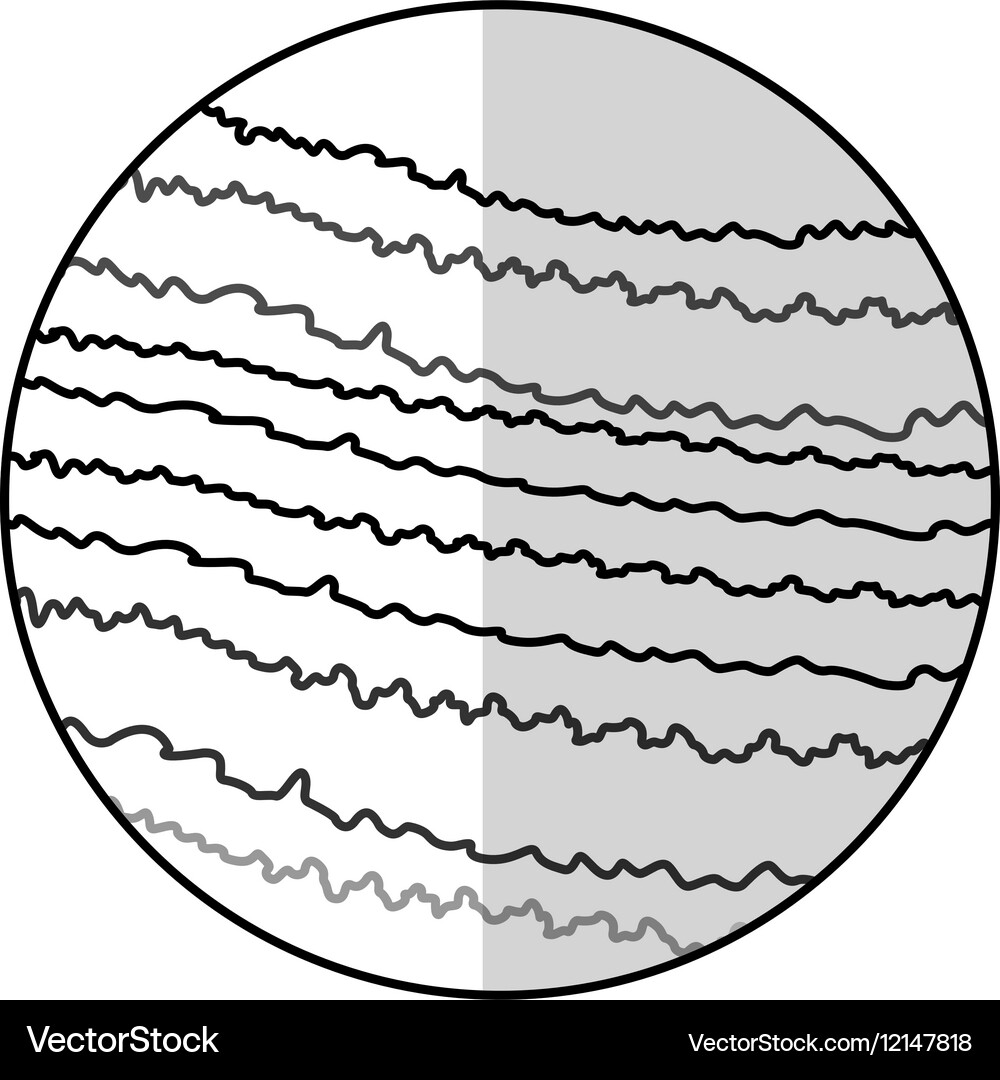 Isolated space planet design Royalty Free Vector Image