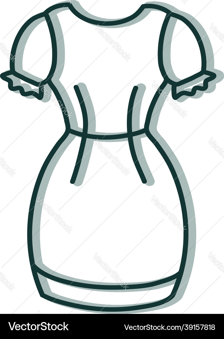 Mini dress on a white background Royalty Free Vector Image