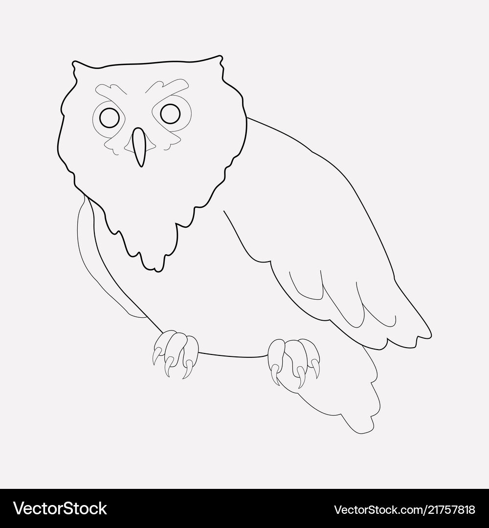 Owl icon line element of Royalty Free Vector Image