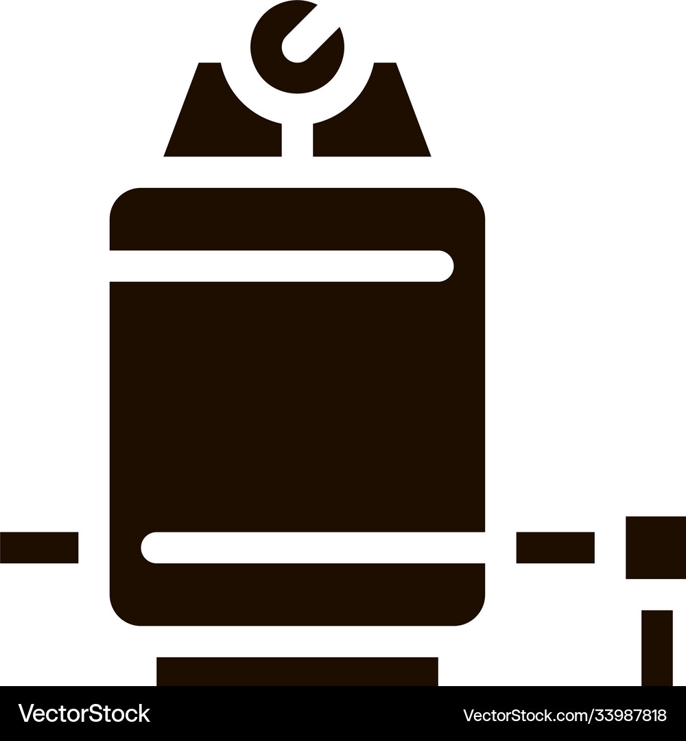 Water filtering treatment device sign icon Vector Image