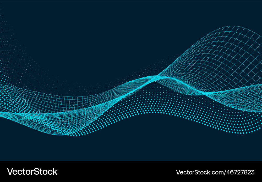 Abstract futuristic dotted lines and grid Vector Image