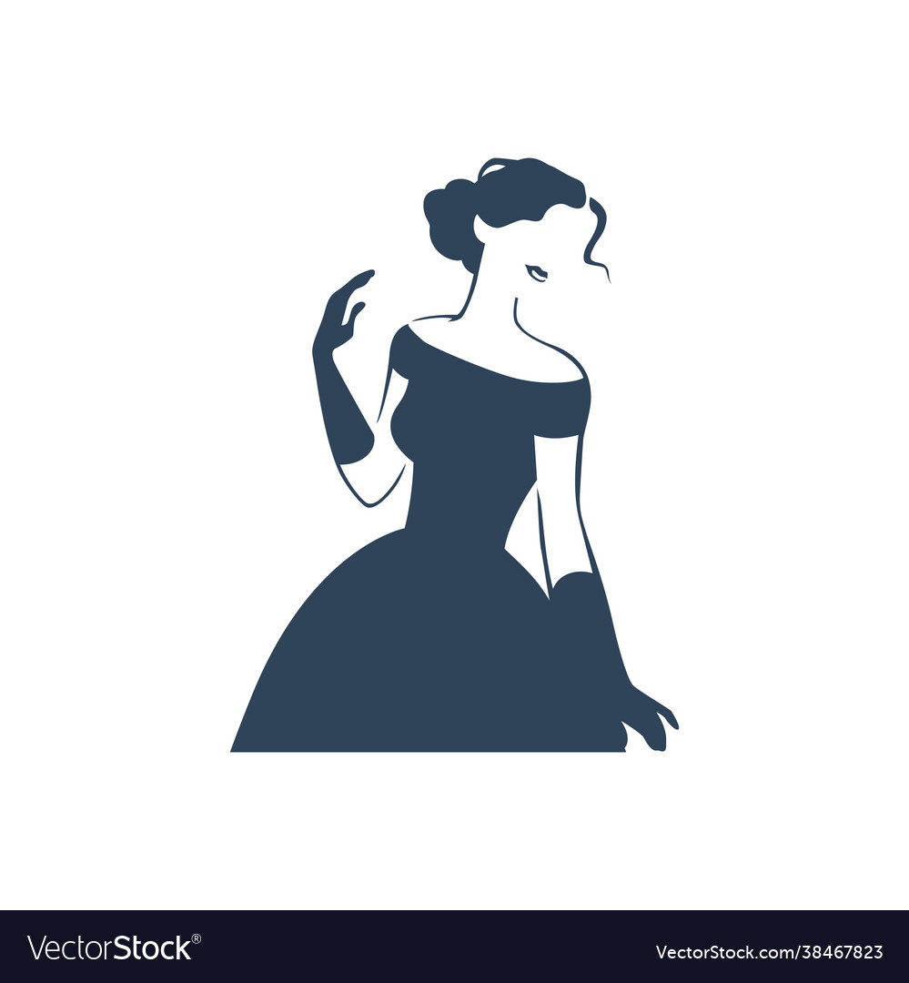 Beautiful young lady portrait isolated awesome Vector Image