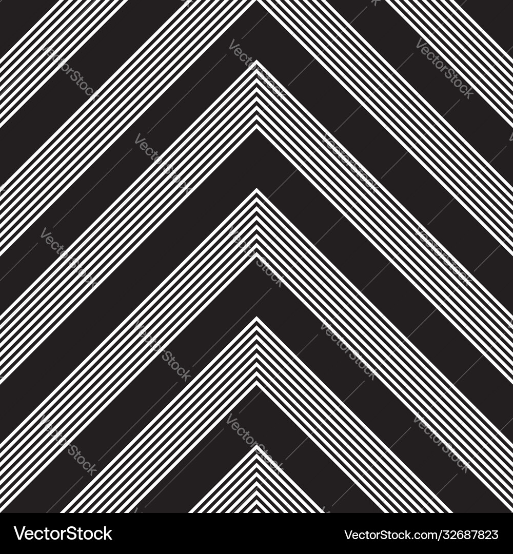 Black and white chevron diagonal stripes seamless Vector Image