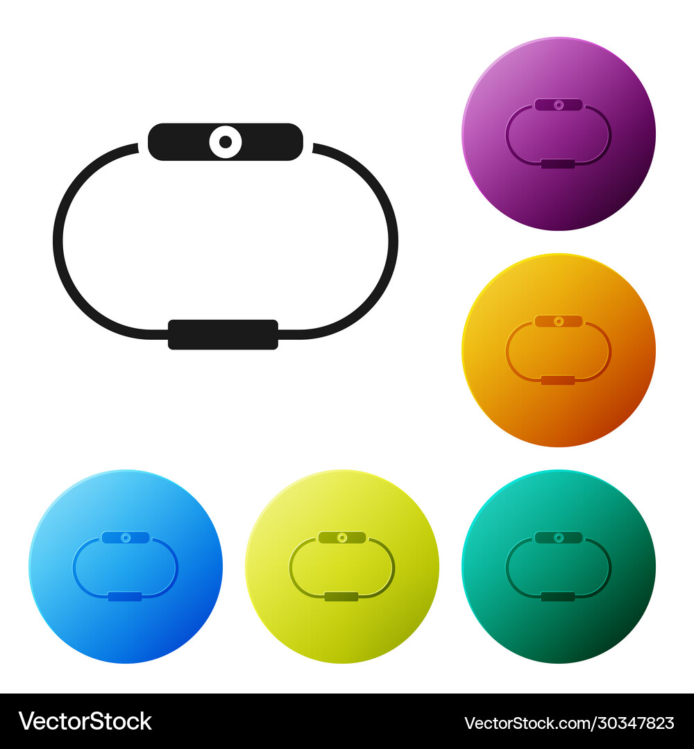 Black smartwatch icon isolated on white background