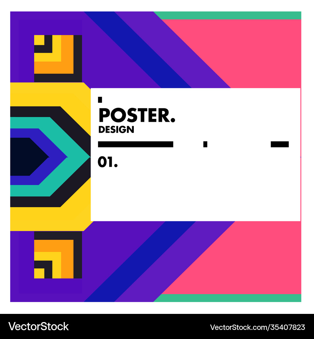 Geometric colorful pattern for poster and banner Vector Image