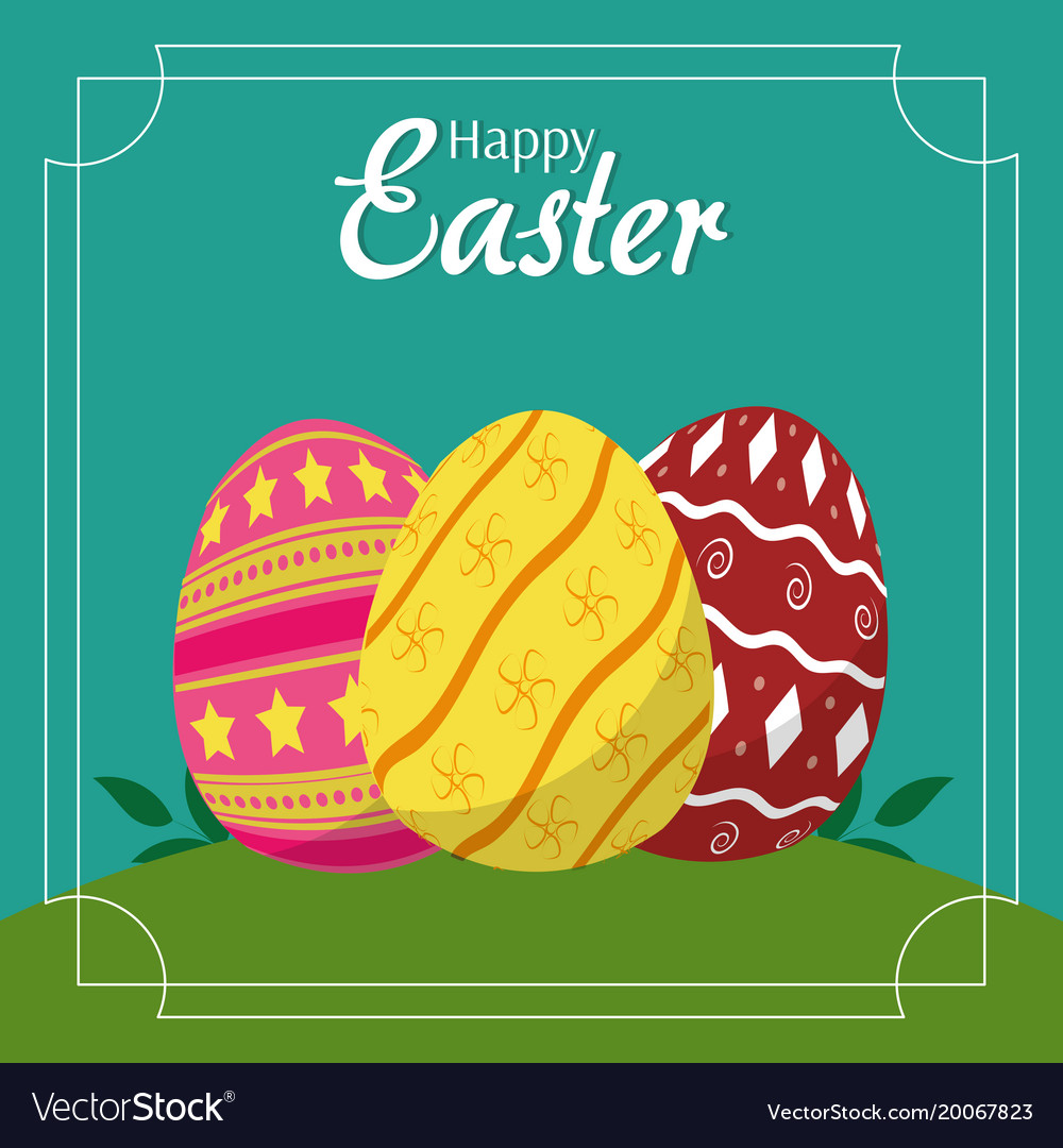 Happy easter design Royalty Free Vector Image - VectorStock