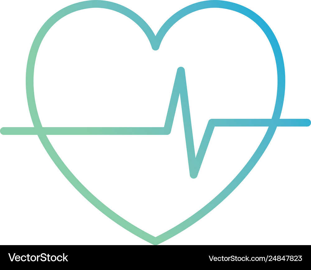 Heart cardiology isolated icon Royalty Free Vector Image