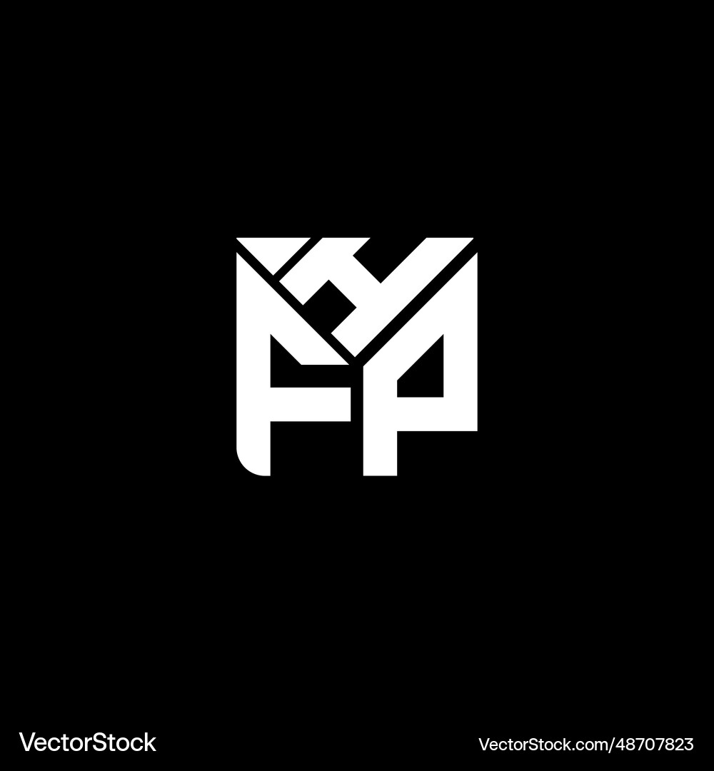 Hfp letter logo design simple and modern Vector Image