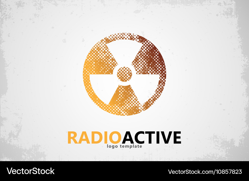 Nuclear logo radioactive logo design radiation Vector Image