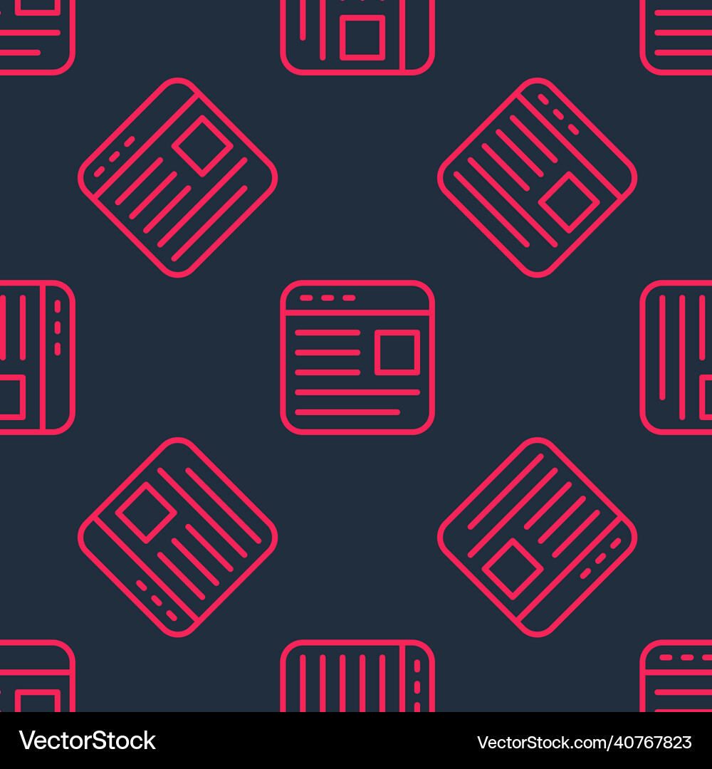 Red line advertising icon isolated seamless Vector Image