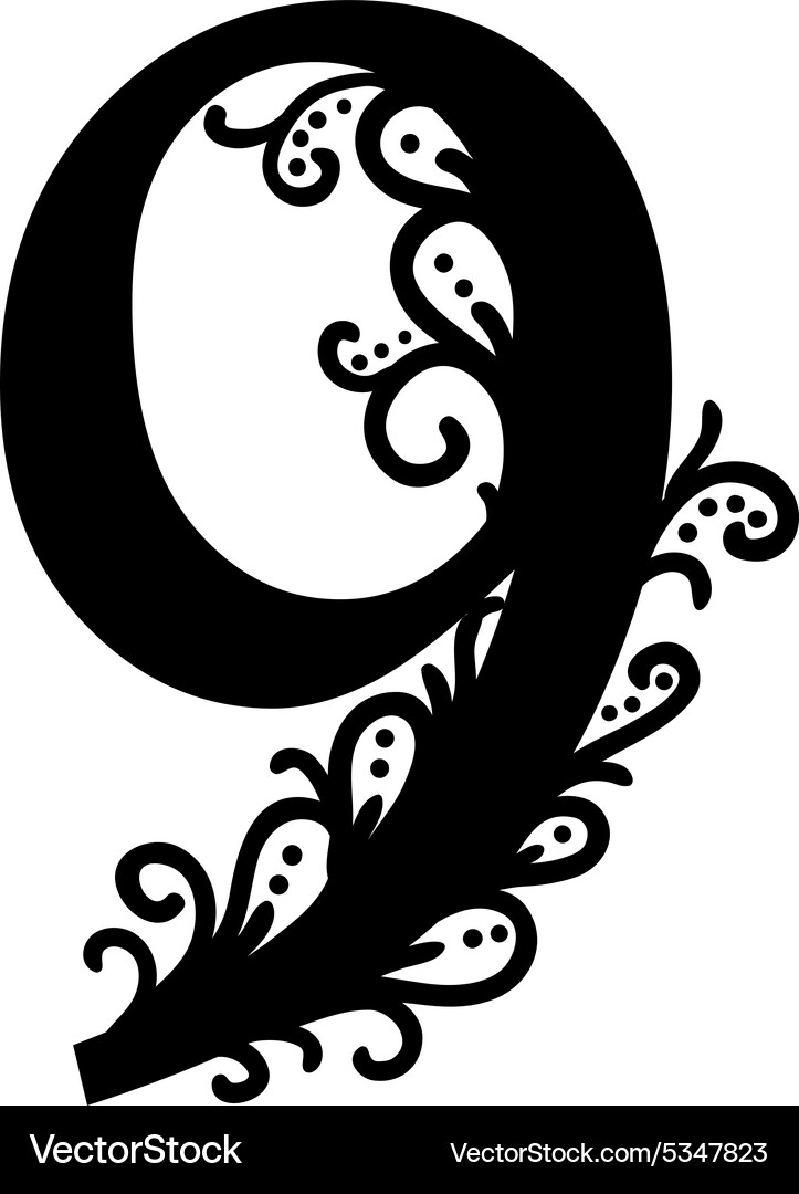 Set of isolated stylized calligraphic Royalty Free Vector