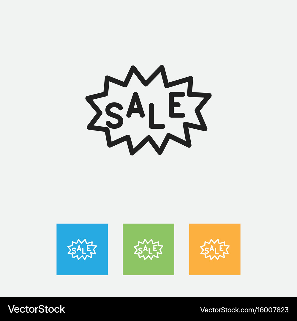 Shopping symbol on discount Royalty Free Vector Image