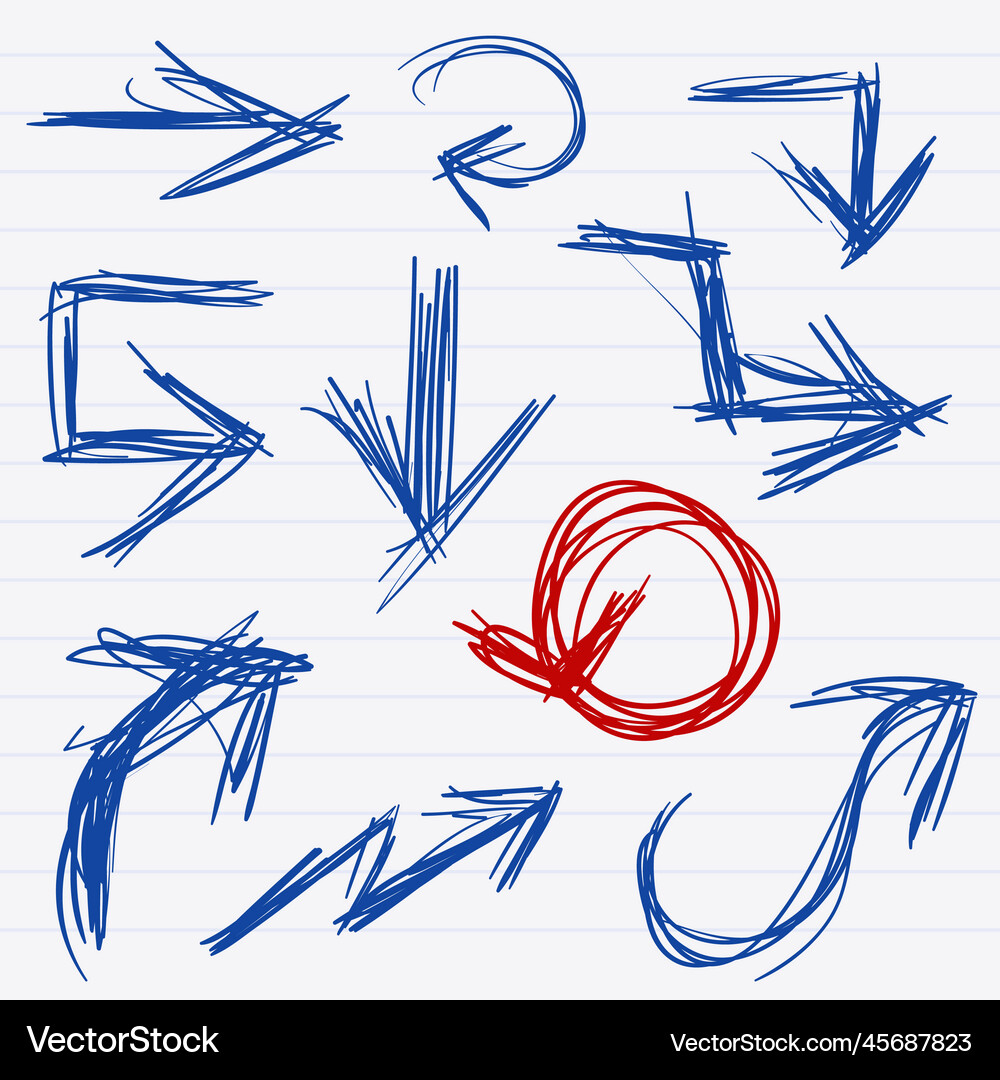 Sketch of arows Royalty Free Vector Image - VectorStock